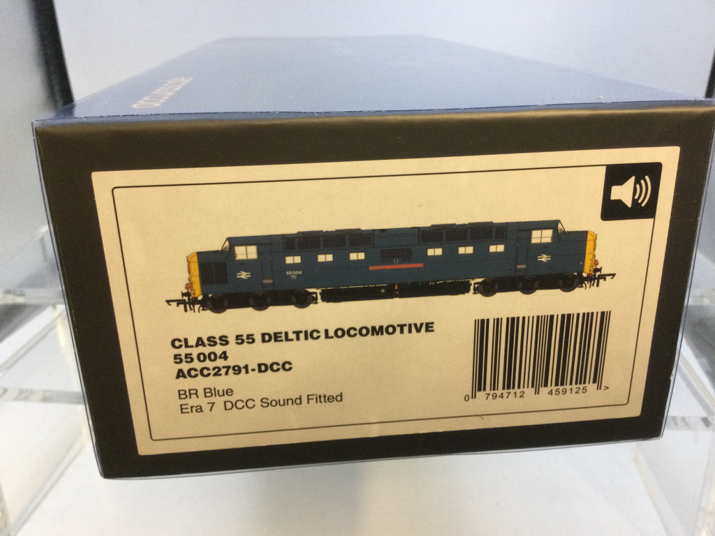 Accurascale 2791 OO Gauge Class 55 Deltic 55004 - BR Blue - DCC Sound