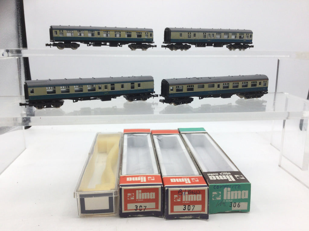 Lima 306/307/313 N Gauge BR Blue/Grey Mk 1 Coaches x4