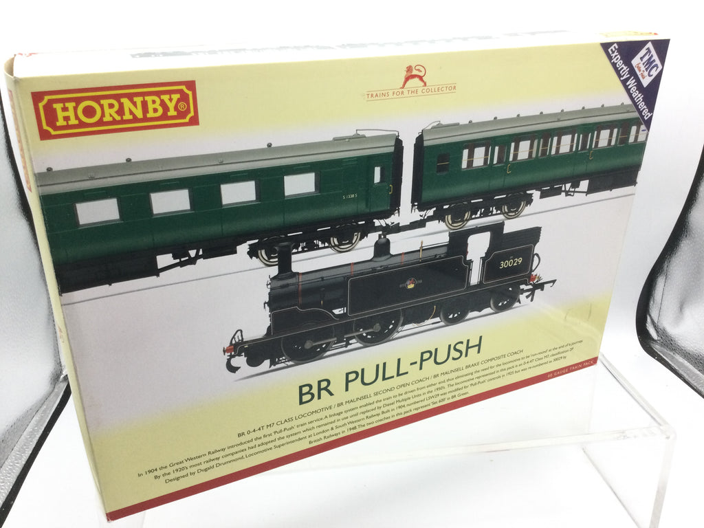 Hornby R3087 OO Gauge BR M7 Push Pull Train Pack DCC SOUND/WEATHERED