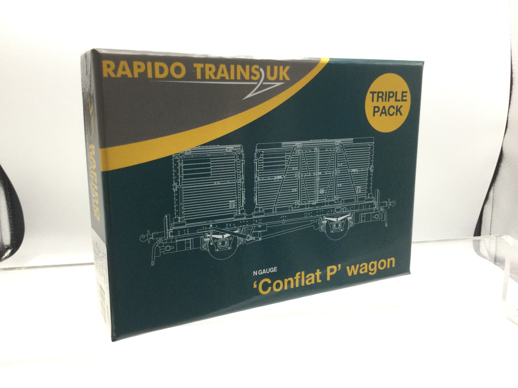 Rapido Trains 921017 N Gauge BR ‘Conflat P’ Triple Pack B (with bauxite ...