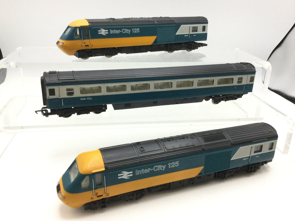Hornby R332 OO Gauge Intercity HST 125 Blue/Yellow 3 Car Set (NEEDS ATN)